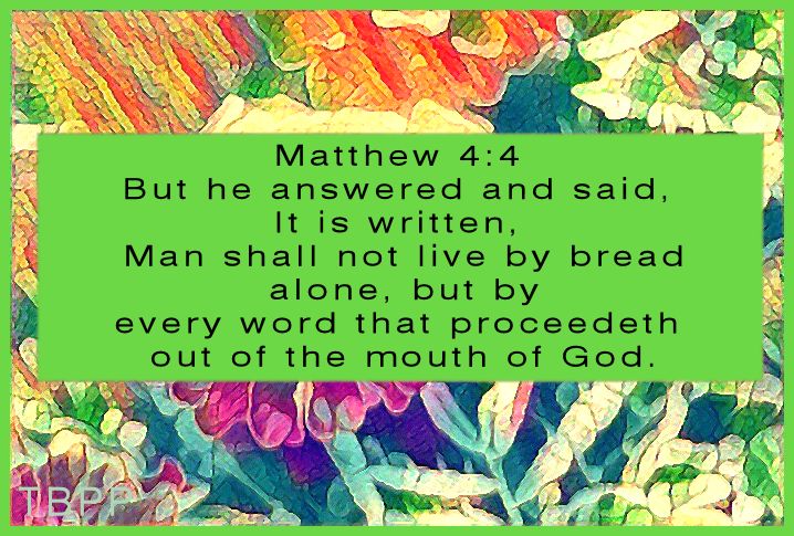 Matthew 4:4 Art Background