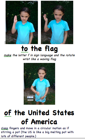 Mrs. Goff's Pre-K Tales: Throw Back Thursday - The Pledge in Sign Language