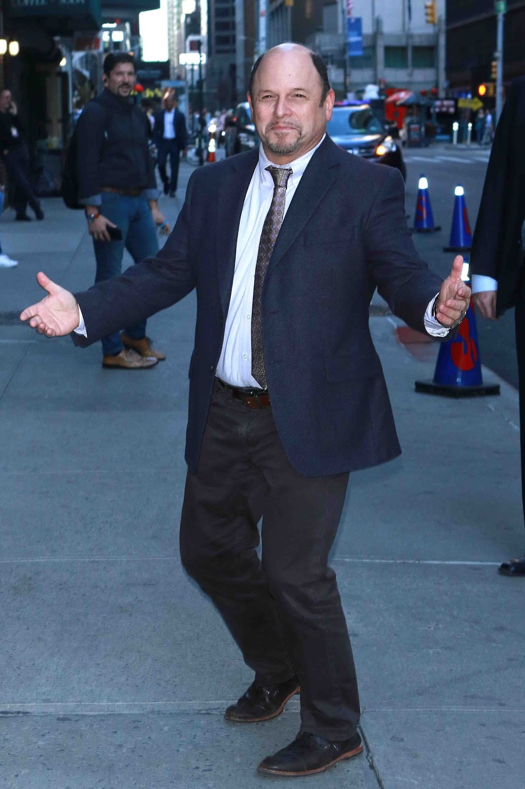 JASON ALEXANDER VISITS STEPHEN COLBERT SHOW