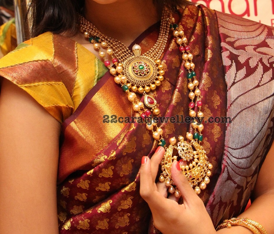 Sowmya Two Layer Beads Long Chain - Jewellery Designs
