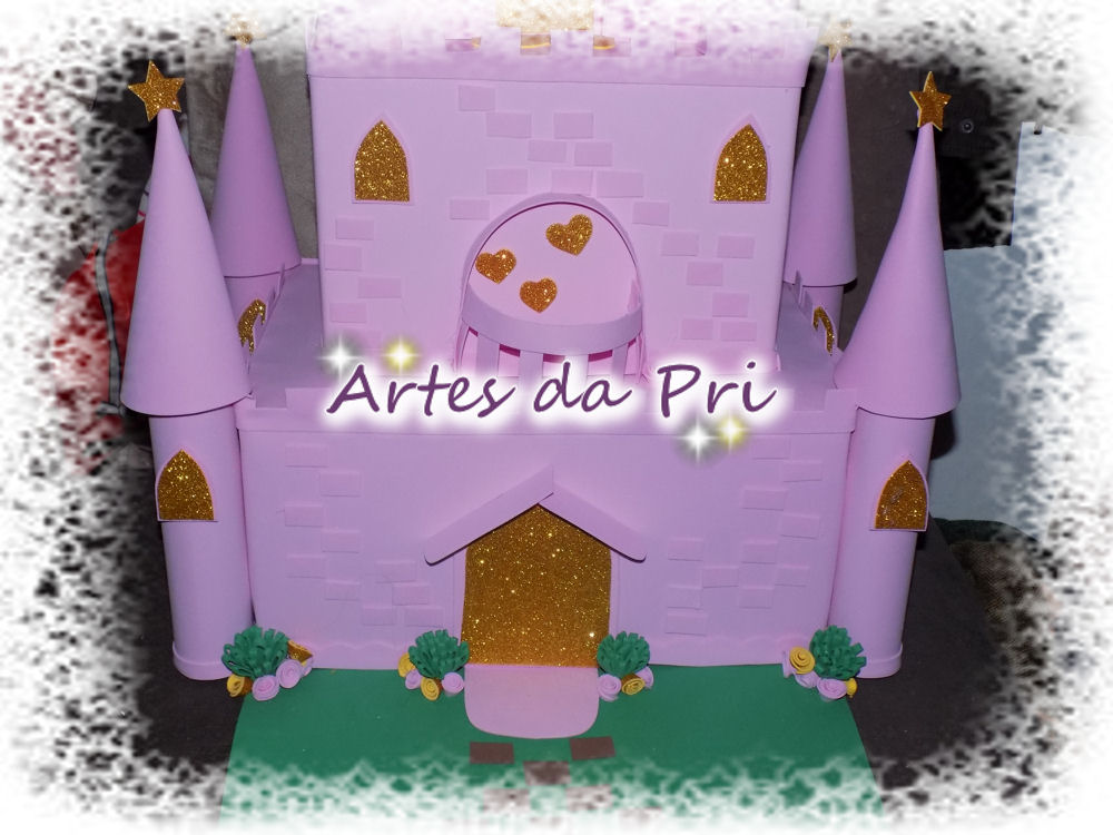 Artes da Pri: Castelo em eva com 80 cm de altura