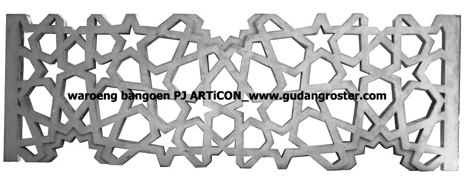 GRC ARTIKON: GRC Krawangan Ornamen Islami (zellij) As-Syamsi