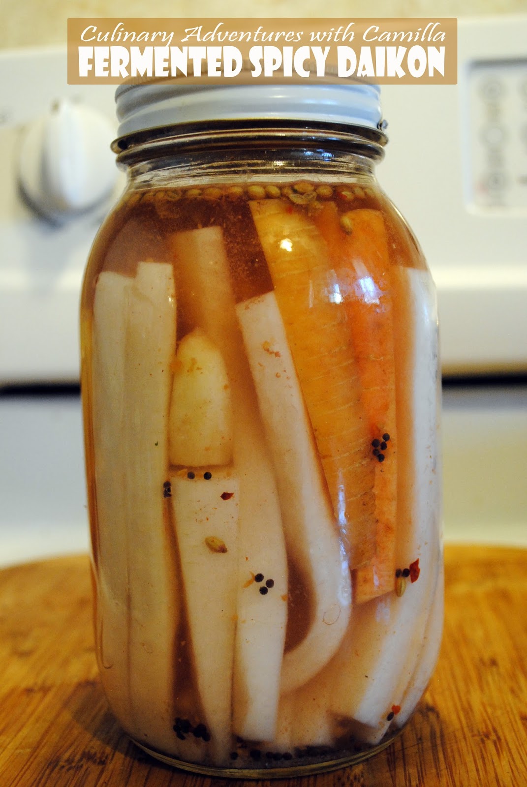 Fermented Spicy Daikon + A Cocktail for #SundaySupper