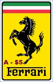 EASY PATTERNS: Ferrari cross-stitch pattern