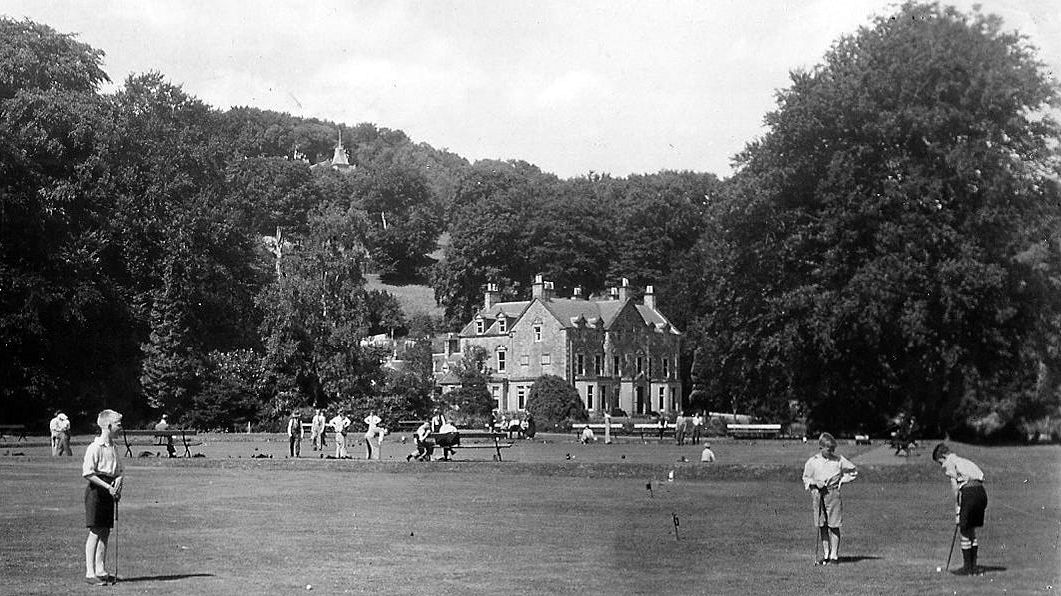 Tour Scotland: Old Photograph Wilton Lodge Park Hawick Scotland