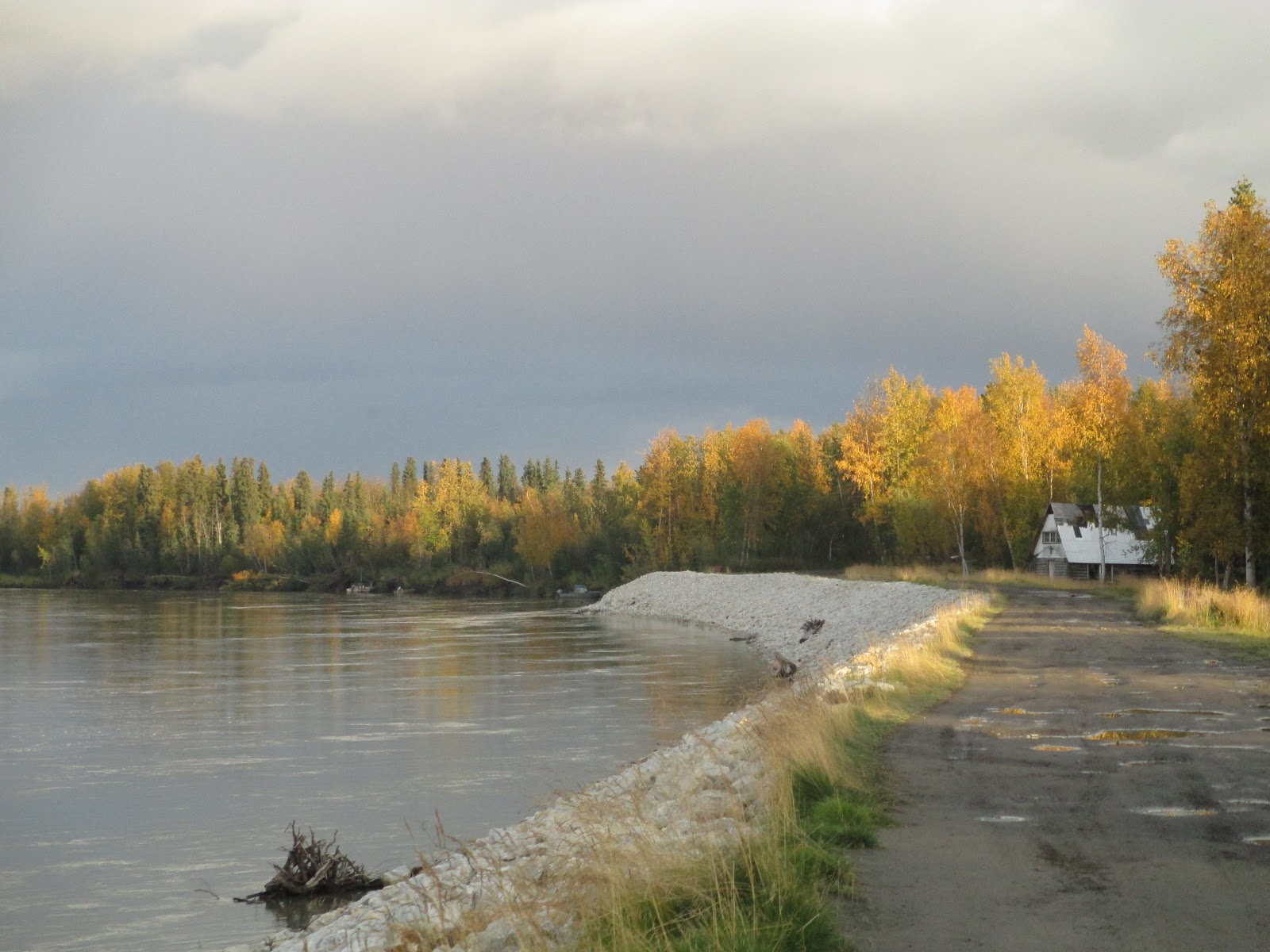the view from...: Changes on the Kuskokwim River...day to night, summer ...