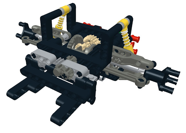 Sheepo's Garage: MPS. Front axles V: Double wishbone with Lego hub I