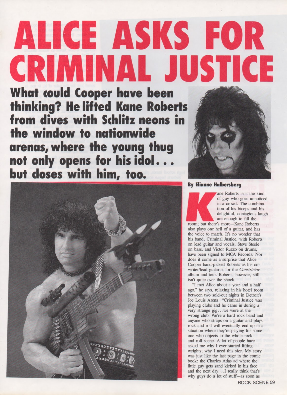 EvenSpot Speaks: 1987, Rock Scene, Criminal Justice/Kane Roberts