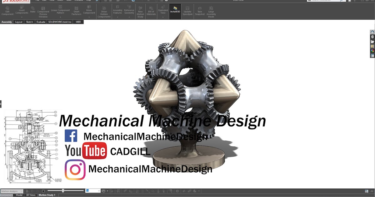 Mechanical Machine Design: Brain Gear Mechanism Modeling & Simulation ...
