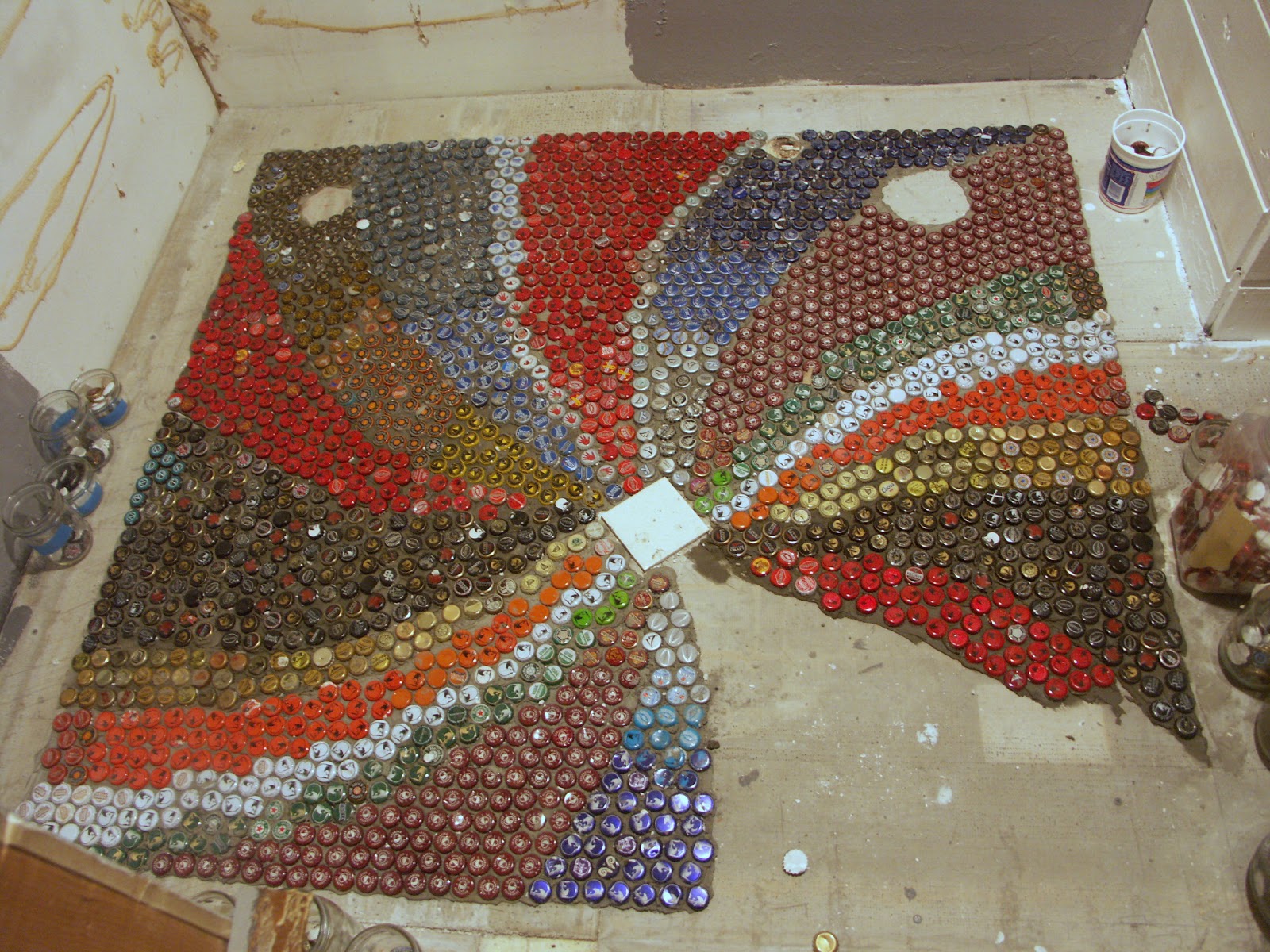 Our Irish Manor: Bottle cap floor progressive