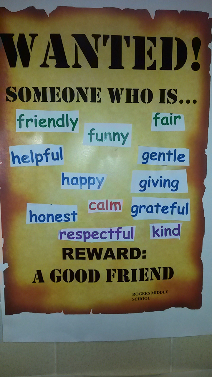 Elementary School Counselors Corner: WANTED! Good friends :)