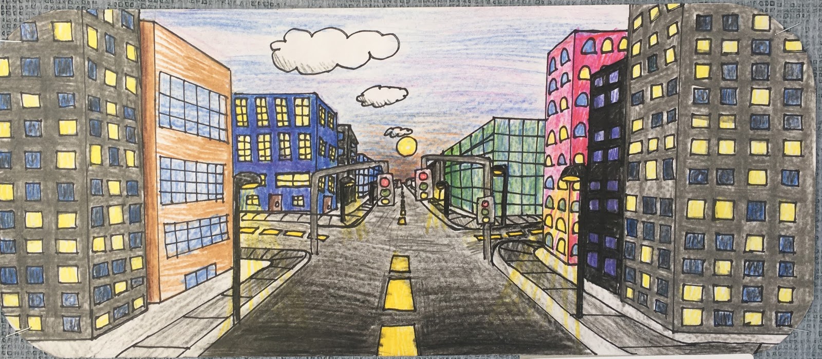 Mrs. Wille's Art Room: Rear view mirror drawings in 1 point perspective