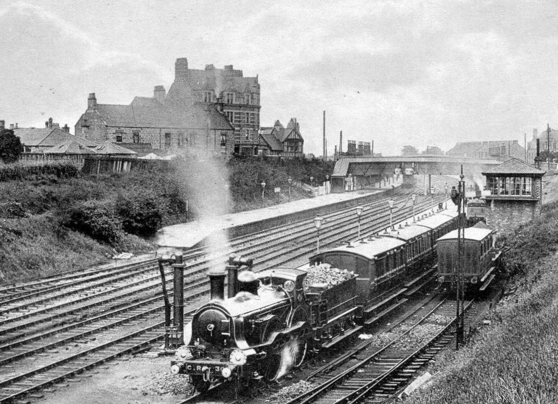Tour Scotland: Old Travel Blog Photograph Railway Station Larbert Scotland