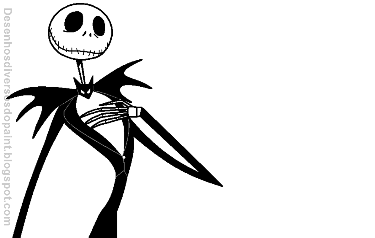 Desenhos Diversos do Paint: Tutorial: Jack Esqueleto