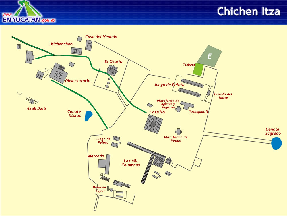 Chichen Itza On World Map - United States Map