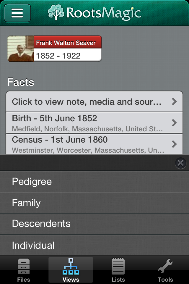 Genea-Musings: First Look at RootsMagic App for iOS Devices