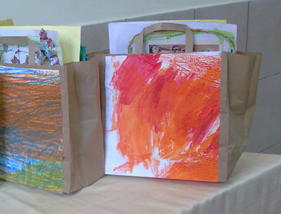 visual art instructor: Personal Art PaperBag Profolio, Special Ed School