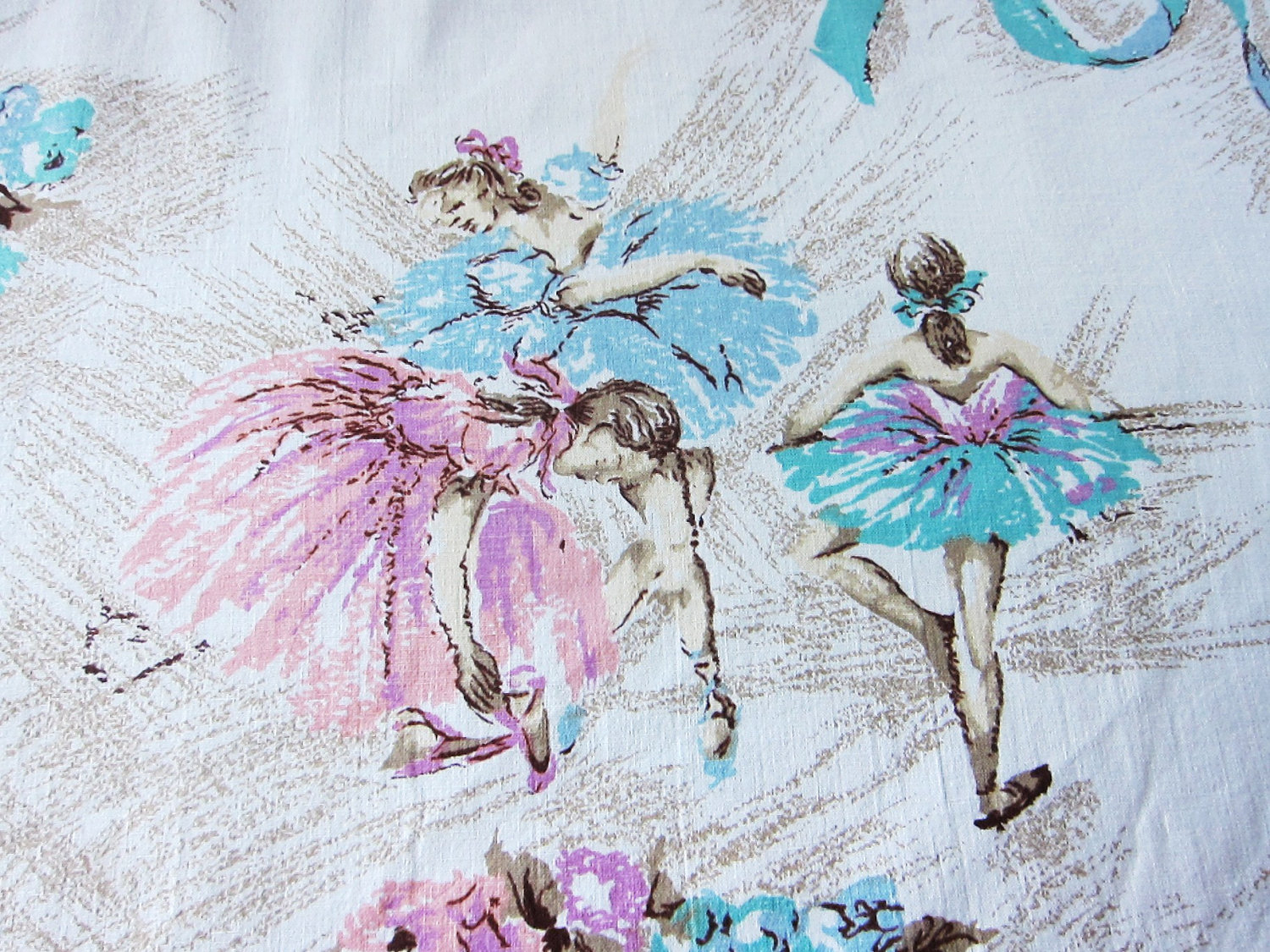 Vintage Ballerina fabric | Draped fabric, Dance crafts, Vintage fabric