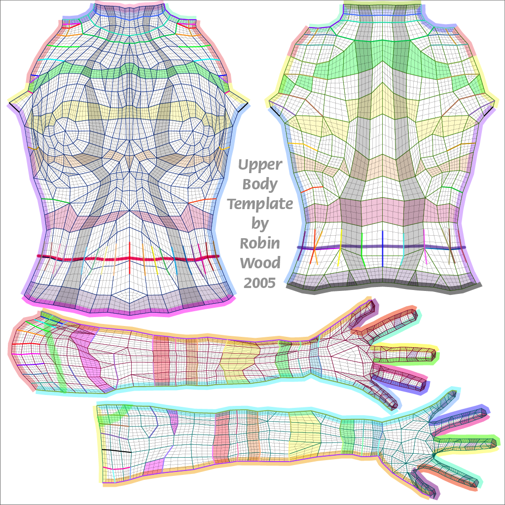 Designing Clothing for SL-Part 5--Various UV Map Templates