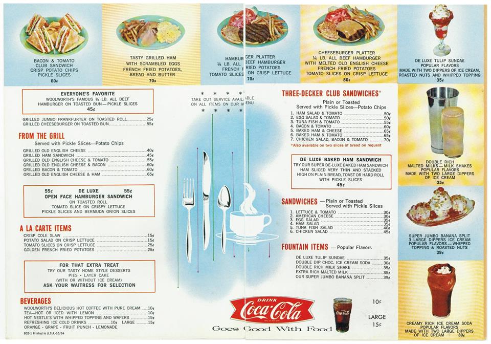 Trip to the Mall: FIND: Woolworth (Harvest House) Menu