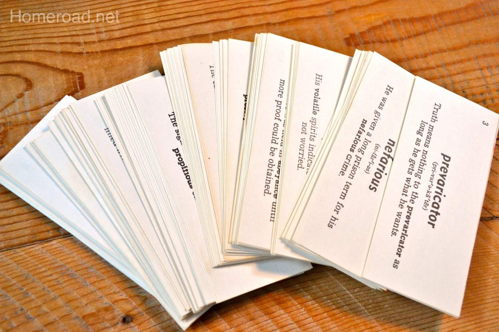 Vintage Vocabulary Cards | Homeroad