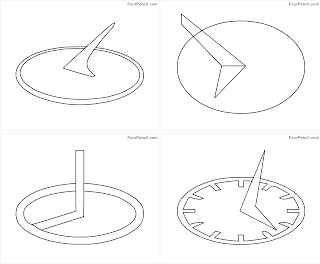 Four Coloring: Free printable Sundial coloring pages for kids