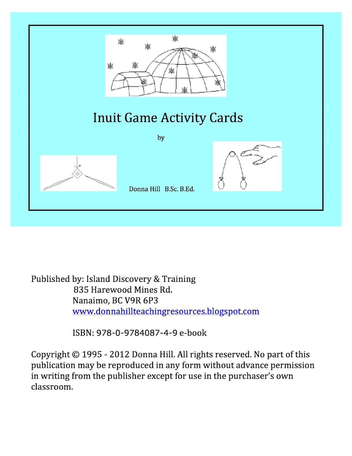 Donna Hill's Teaching Resources: Peek Into Inuit Game Activity Cards