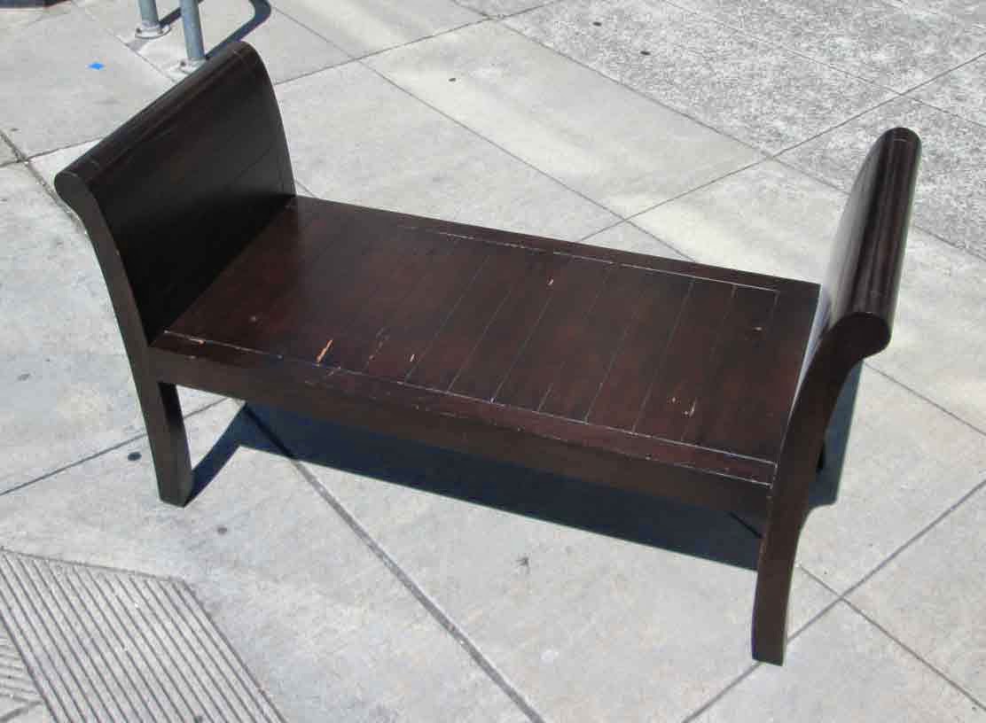 UHURU FURNITURE & COLLECTIBLES: SOLD Pier One Wooden Bench - $75
