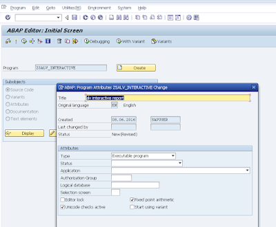 SAP TECH: ALV Interactive Report