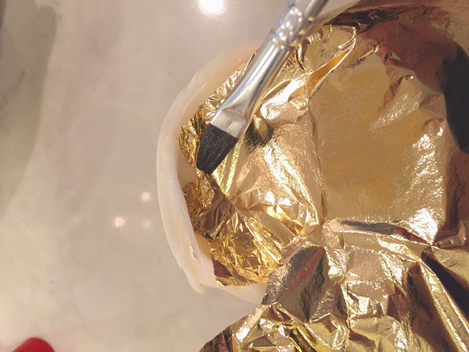 Gold Leaf Shell DIY Tutorial - Eleven Gables