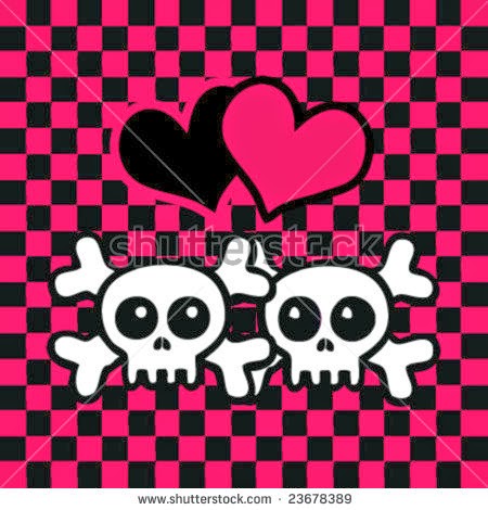 HD IMAGES: 3d emo heart and skull wallpapers
