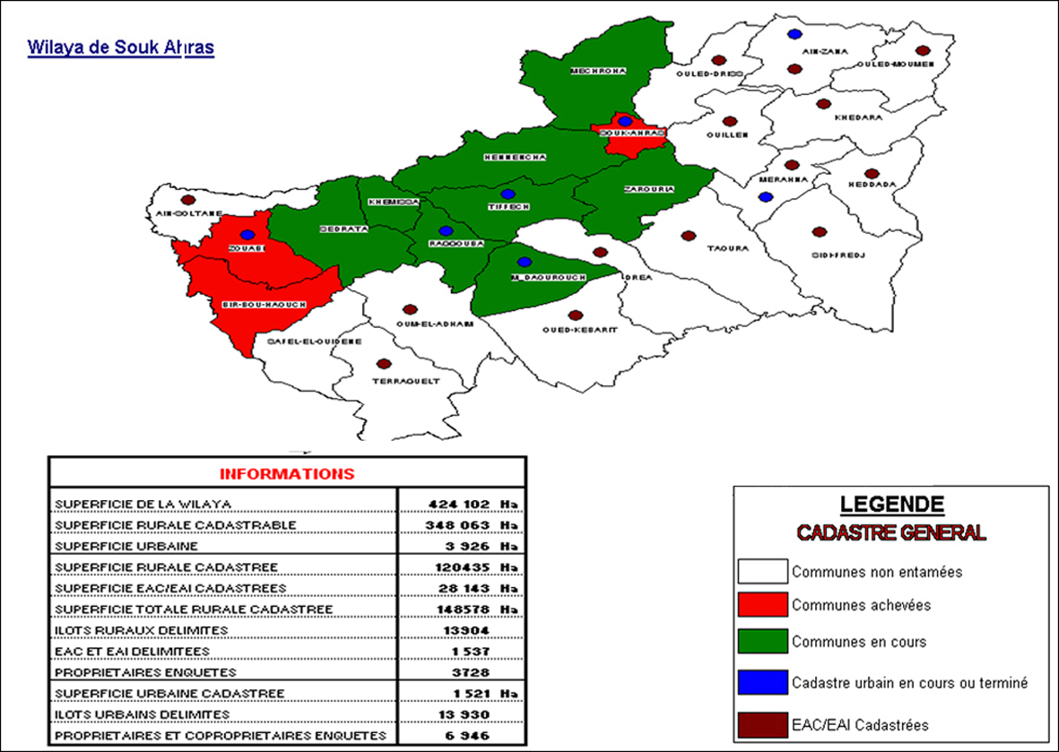 ๑۞๑ Thagaste ๑۞๑: Carte touristique de Souk-Ahras - خريطة سياحية لولاية ...