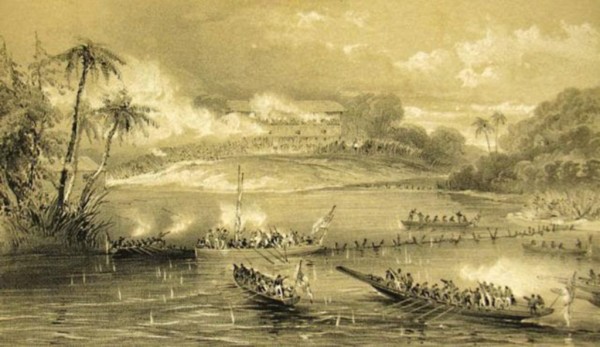 A Battle on Borneo's Northern Coast