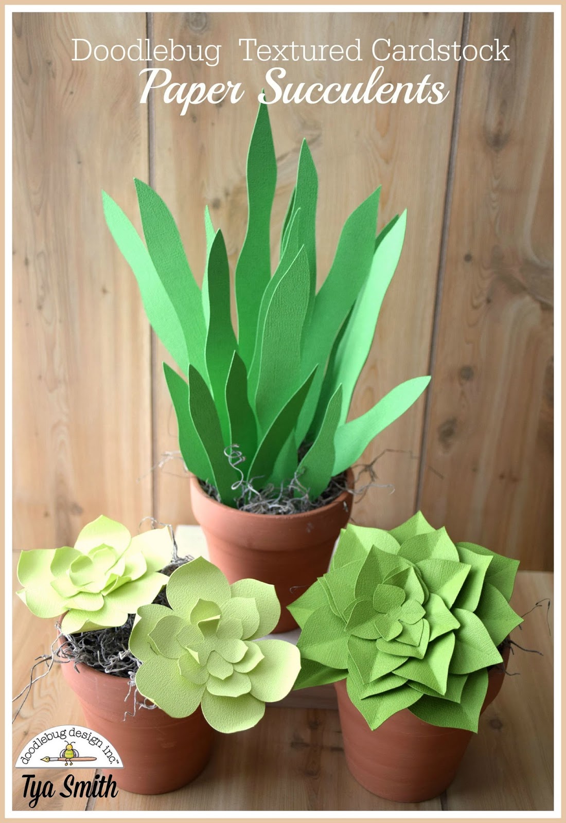 Doodlebug Design Inc Blog: Cardstock Challenge - Paper Succulents by ...