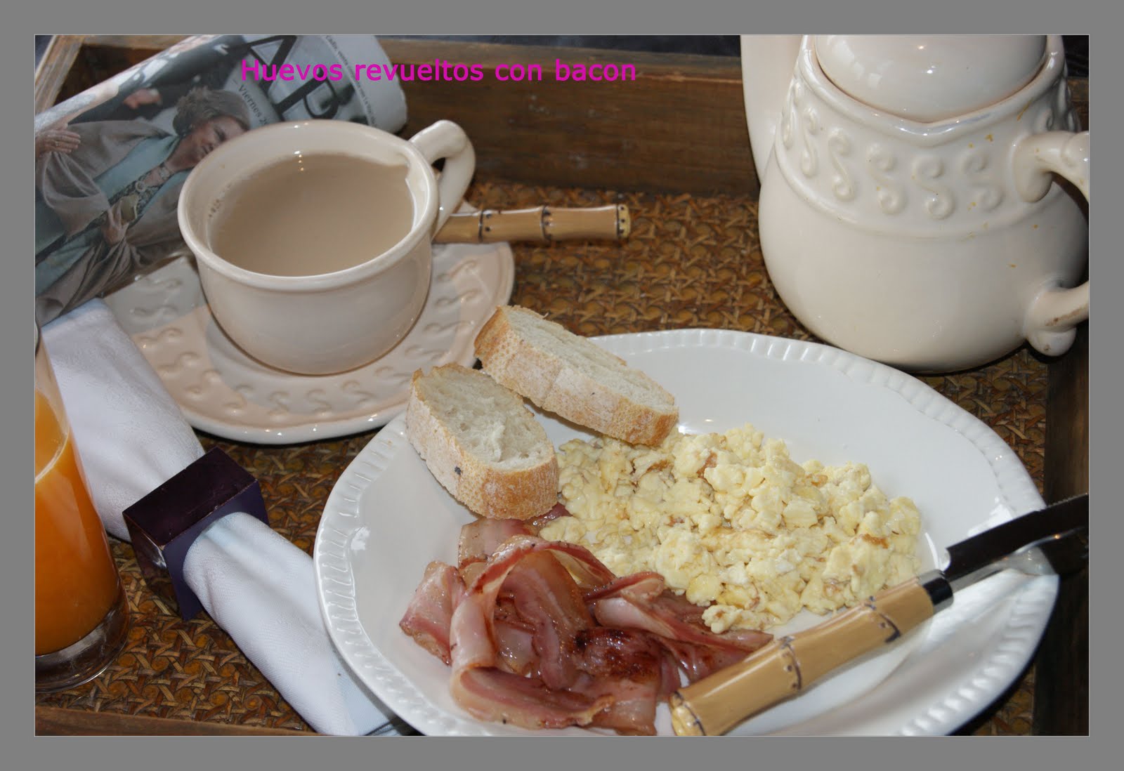 HUEVOS REVUELTOS CON BACON - Atrapada en mi cocina