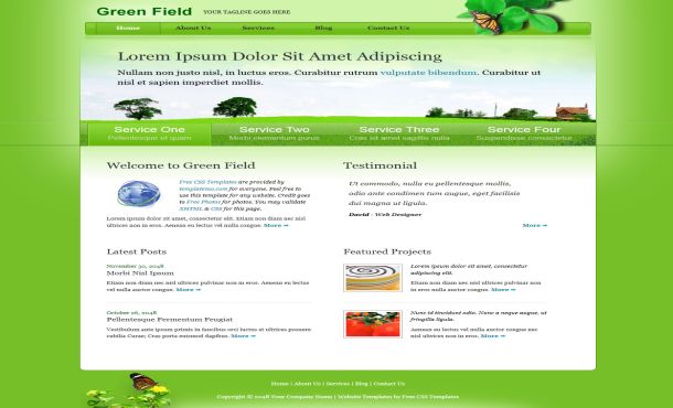 Business Company Green CSS Template Download