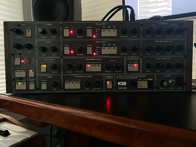 MATRIXSYNTH: Black Corporation Xerxes 8 voice analog synth SN 1725