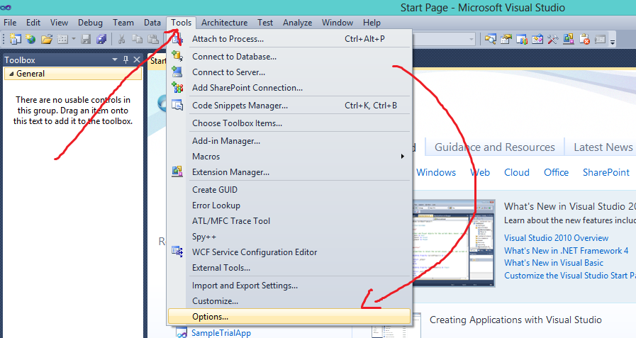 Cara Mengganti Warna Dan Tulisan Pada Visual Studio 2010 - Lihat Disini