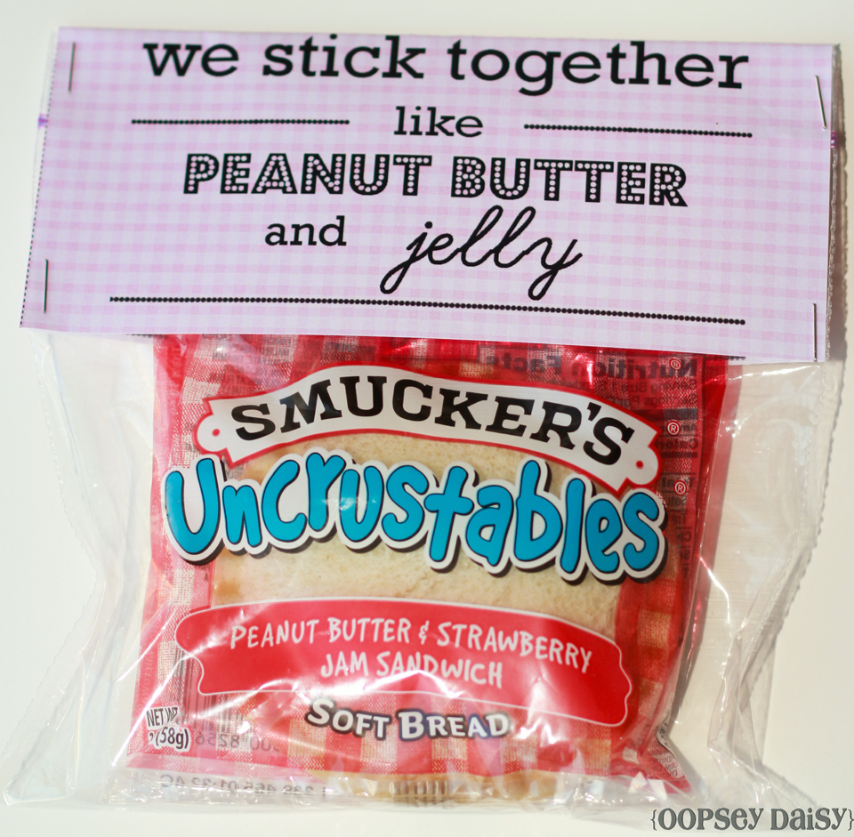 Creative Party Ideas by Cheryl: Peanut Butter and Jelly Valentine Idea!