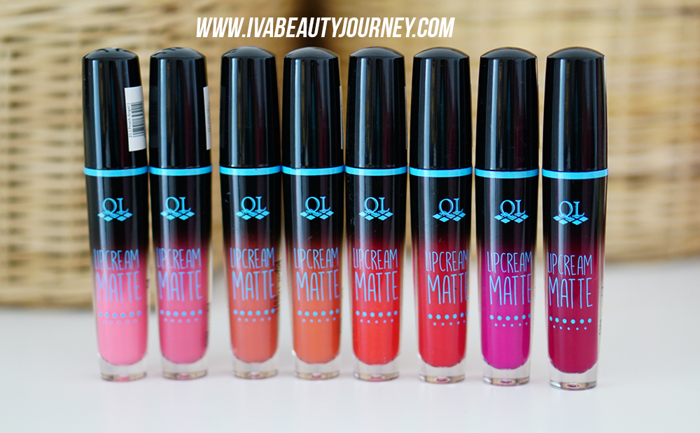 [REVIEW+ TUTORIAL] QL LIP CREAM MATTE ALL SHADES | iva's beauty journey