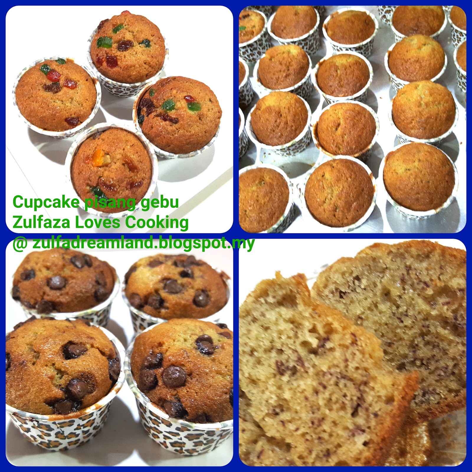 ZULFAZA LOVES COOKING: Kek Cawan Pisang Gebu (Banana Cupcake)