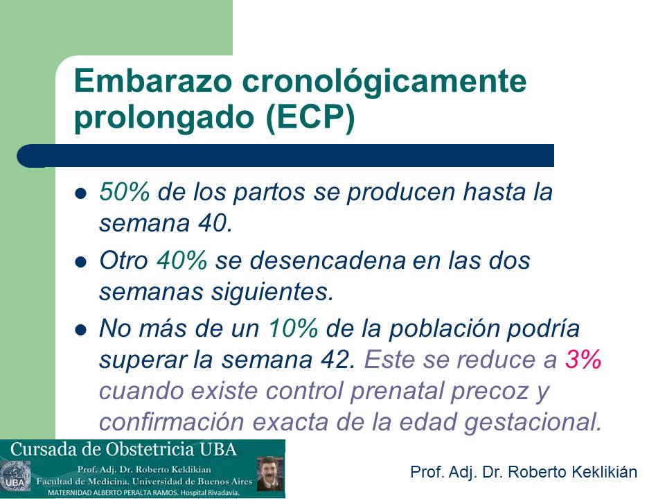 Cursada de Obstetricia Hospital Rivadavia UBA: Embarazo Prolongado - Clase