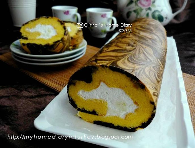 Citra's Home Diary: Bolu Gulung Keju / Swiss Roll with cream cheese filling