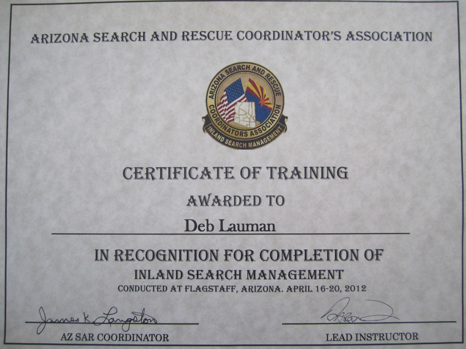 Deb's Search and Rescue Stories