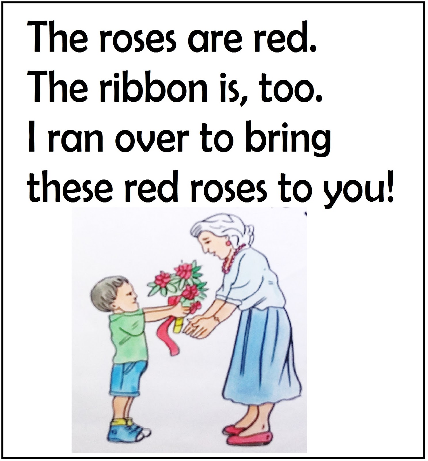 1° A B C - SAINT GEORGE: Poem - Letter Rr