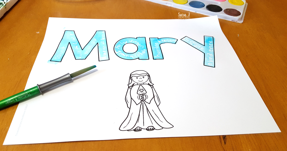 Mother Mary Book Review and Craft | Sara J Creations