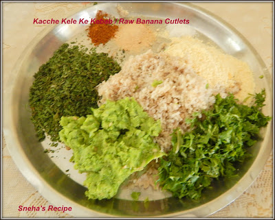 Kacche Kele Ke Kebab / Raw Banana Cutlets#FantasticalFoodFight - Sneha ...