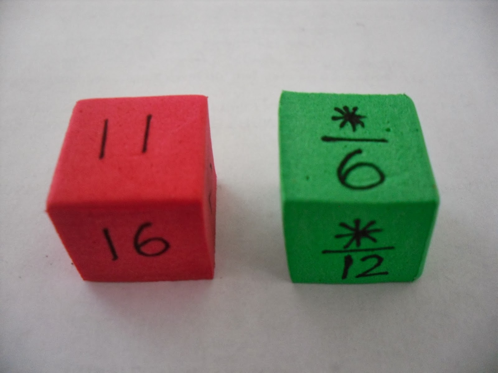 Teaching Math by Hart: DIY Dice - Idea #2