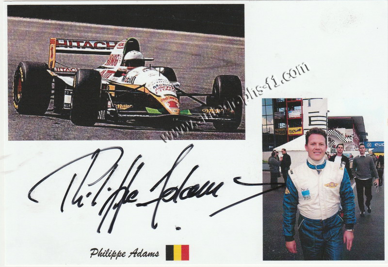 Autographs-F1: Philippe ADAMS