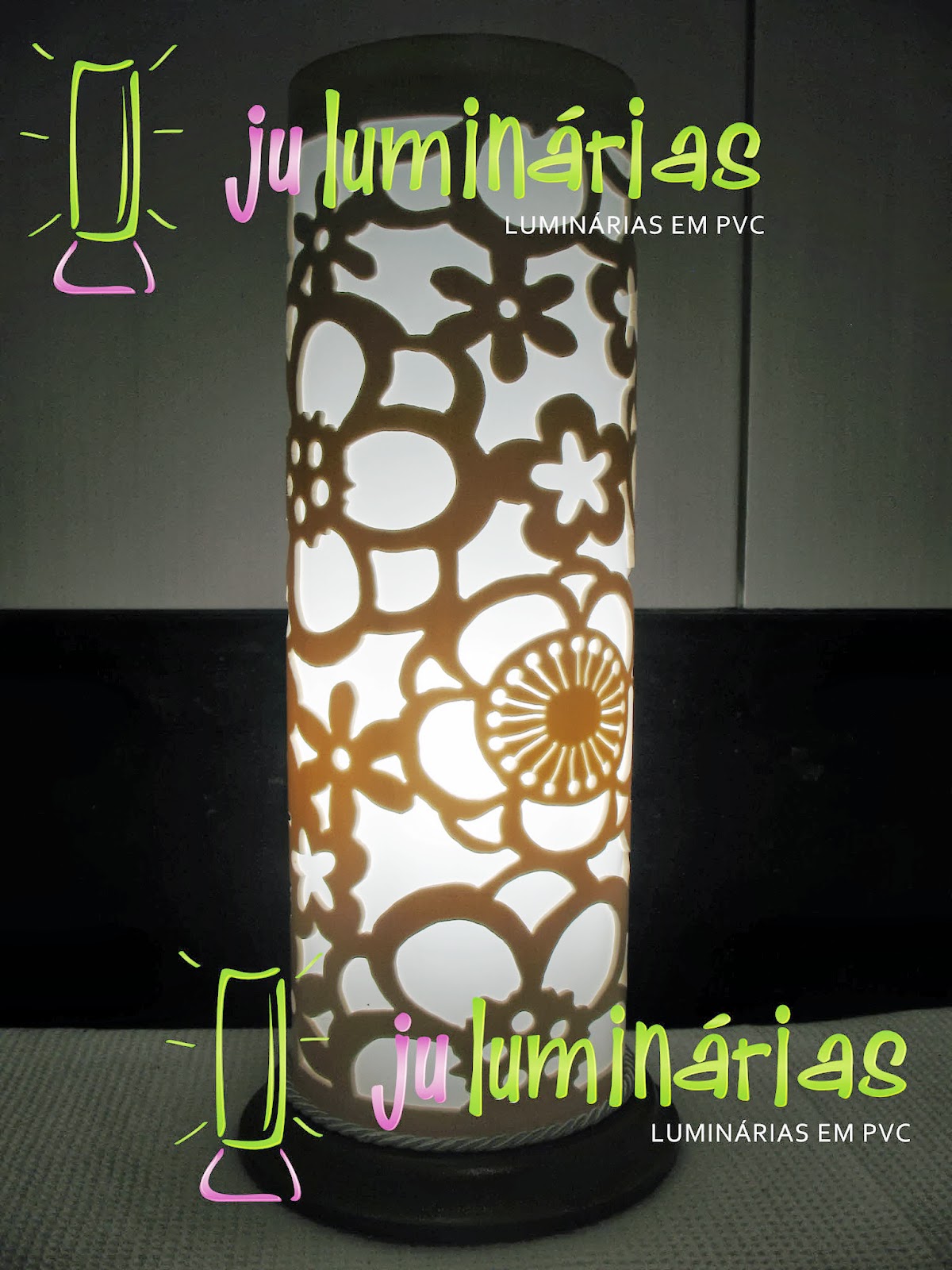 Ju Luminárias em PVC: Luminárias Florais